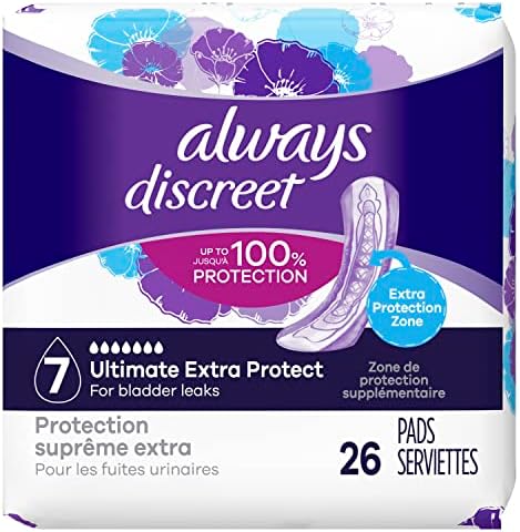 Always Discreet Incontinence and Postpartum Pads for Women, Ultimate ...