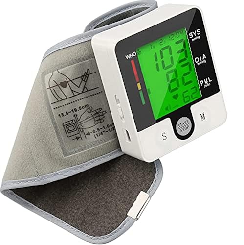 Wrist Blood Pressure Monitor,Wrist Heart Rate Monitor,Automatic Talking ...
