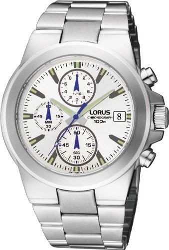 LORUS RM343 Sports Chronograph 100m - 10 Bar Pressure Silver : Amazon ...
