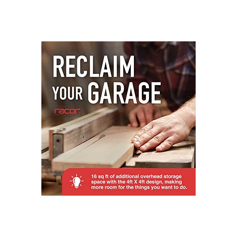 Racor - PHL-R, Garage Ceiling Storage Rack Lift - The Best Winch