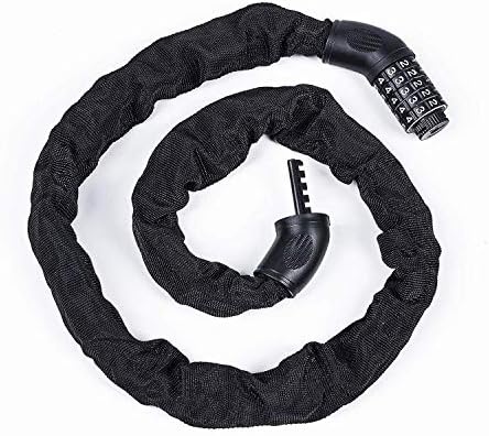BIGLUFU Bike Lock/Chain Lock, 5-Digit Resettable Combination 100cm/3.3 ...