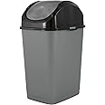 Amazon.com: Superio Mini Plastic Trash Can with Swing Top Lid 1.25 ...