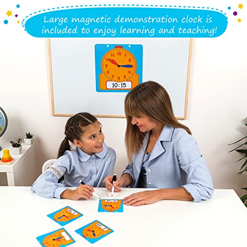 Simply magic 24+1 Learning Clock for Kids - Classroom Clock Set ...