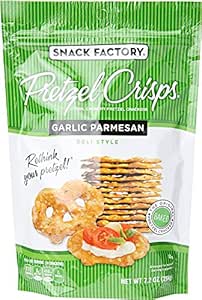 Amazon.com: Snack Factory Pretzel Crisps Garlic Parmesan, 7.2 Ounce
