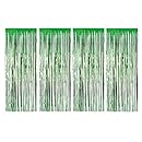 Amazon.com: Foil Fringe Curtains - 4-Pack Metallic Green Foil Curtain ...