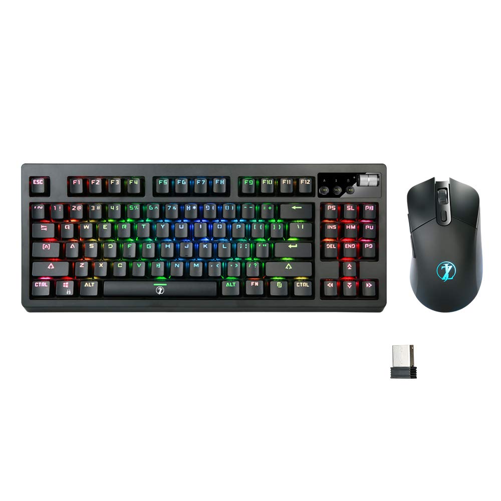 Mua ZJFKSDYX MK87 Wireless Mechanical Gaming Keyboard and Mouse, RGB ...