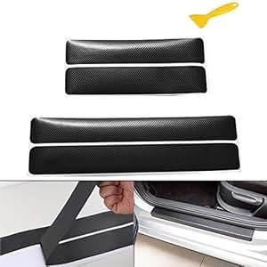 Amazon.com: StyleZ 4PCS/Set 4D Carbon Fiber Car Door Sill Scuff Guard ...
