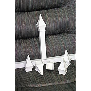 Amazon.com : 12 Pc Vinyl White PVC Spear Finials - Ornamental Gate ...