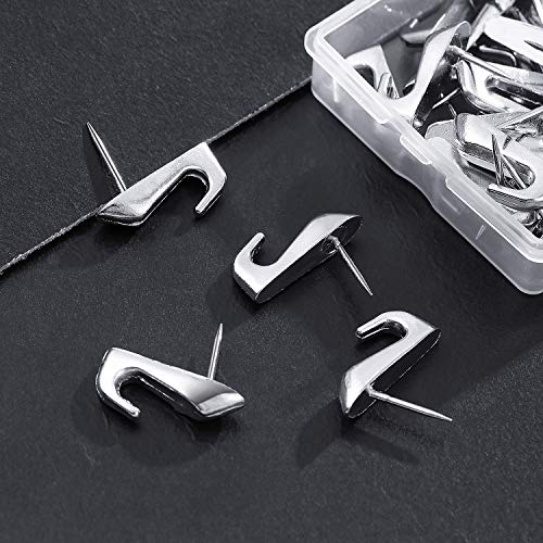 30 Pieces 20 Lbs Pin Hooks Push Pin Hangers Metal Push Pin Hooks ...