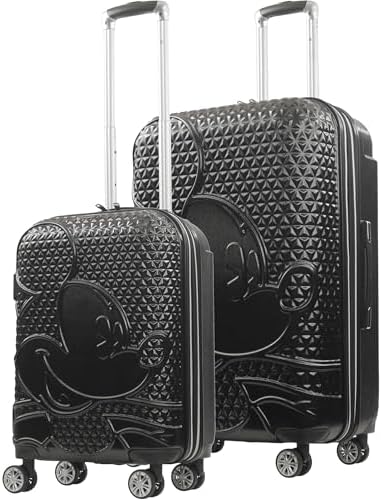 FUL Disney Mickey Mouse 2 Piece Rolling Luggage Set, Hardshell ...