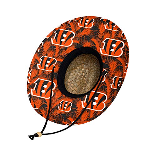 FOCO Mens Nfl Team Logo Floral Sun Straw Hat, Team Logo, One Size US on ...