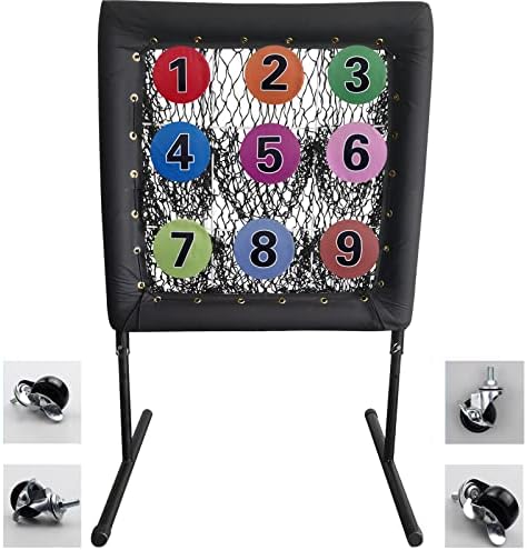 9 Hole Baseball Pitching Net with Strike Zone, 9 Pockets Pitchers Throw ...