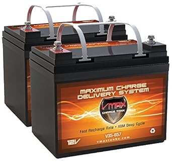 Amazon.com: QTY2 VMAX857 AGM Deep Cycle Group U1 Battery Replacement ...