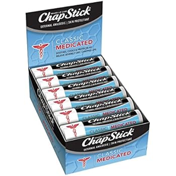 Amazon.com: Chapstick Classic Medicated Lip Balm, 0.15 Ounce, 3 Count ...
