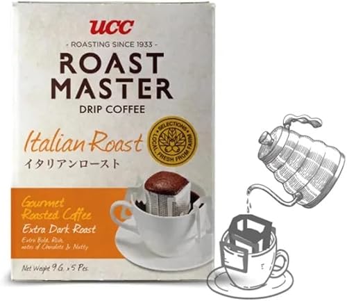 Roast Master Drip Coffee (5 x 9g Pour Over Coffee Sachets, Italian ...