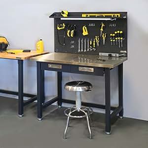 Seville Classics UltraHD Lighted Stainless Steel Top Workbench ...