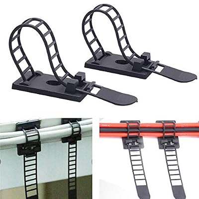Adjustable Self-Adhesive Nylon Cable Ties Cable Clamps with Optional ...