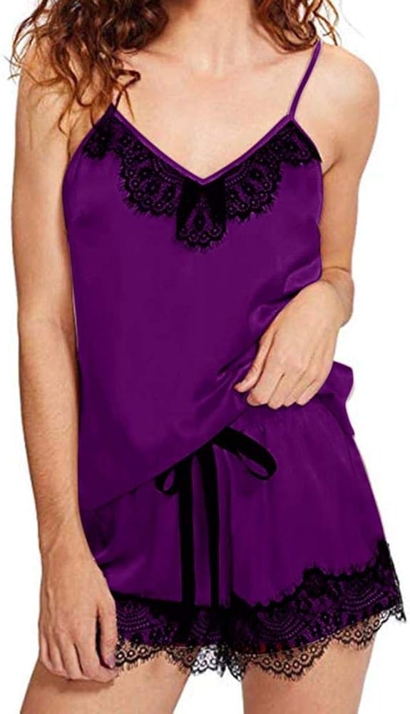 EJTAQ Damen Dessous Kleid Damen Sexy Unterwäsche Set Sexy Frauen Nachtwäsche V-Ausschnitt ...