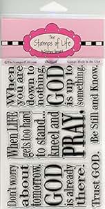 Amazon.com: Christian Sentiment Stamps for Card-Making and Scrapbooking ...