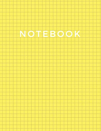 Notebook: Yellow Graph Paper Notebook 8.5 x 11 - 1/4 inch squares - 110 ...