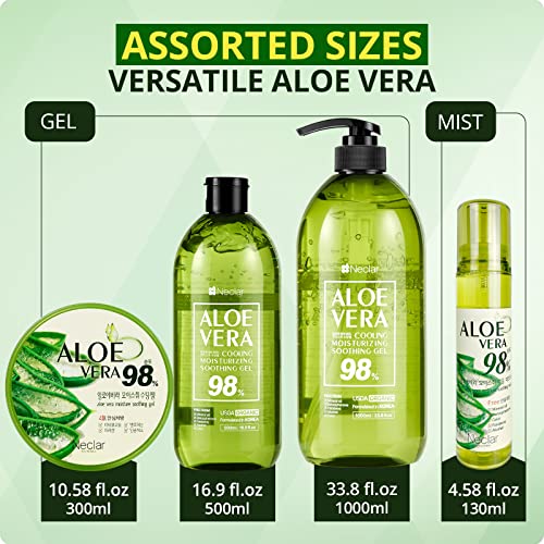 Neclar - Pure Organic Aloe Vera Gel - Aloe Vera Soothing gel - Aloe ...
