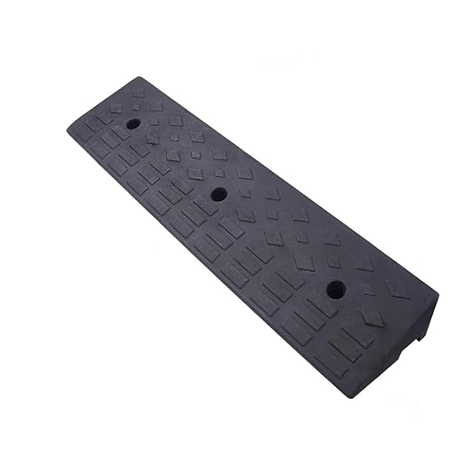 4" Rise Rubber Curb Ramps Heavy Duty Driveway Curb Ramp 22000 Lbs Car ...