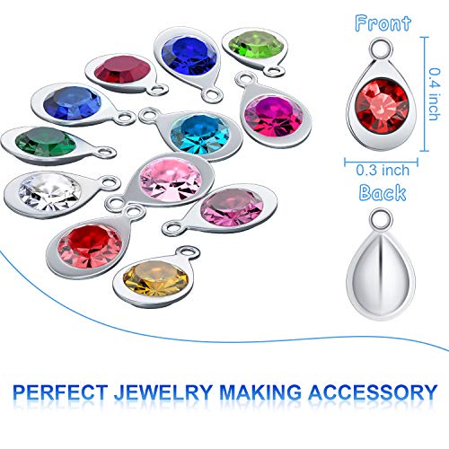 60 Pieces Water Drop Shape Charms Set, Water Drop Crystal Beads ...