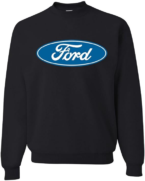 Amazon.com: Licensed Ford Logo Crew Neck Sweatshirt Truck Mustang F150 ...