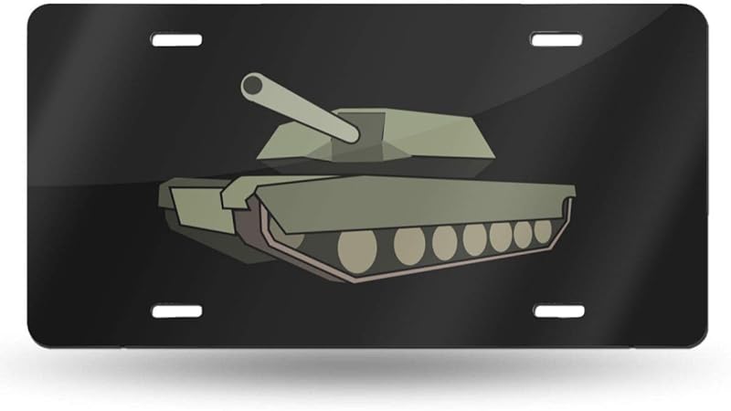 Amazon.com: KLQ Tank License Plate Front License Sign Car Tag: Automotive