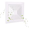 Amazon.com: White 1 Piece ( 9 “x 9 ”Inch) Bathroom Exhaust Fan Cover with Spring, Square Ceiling ...
