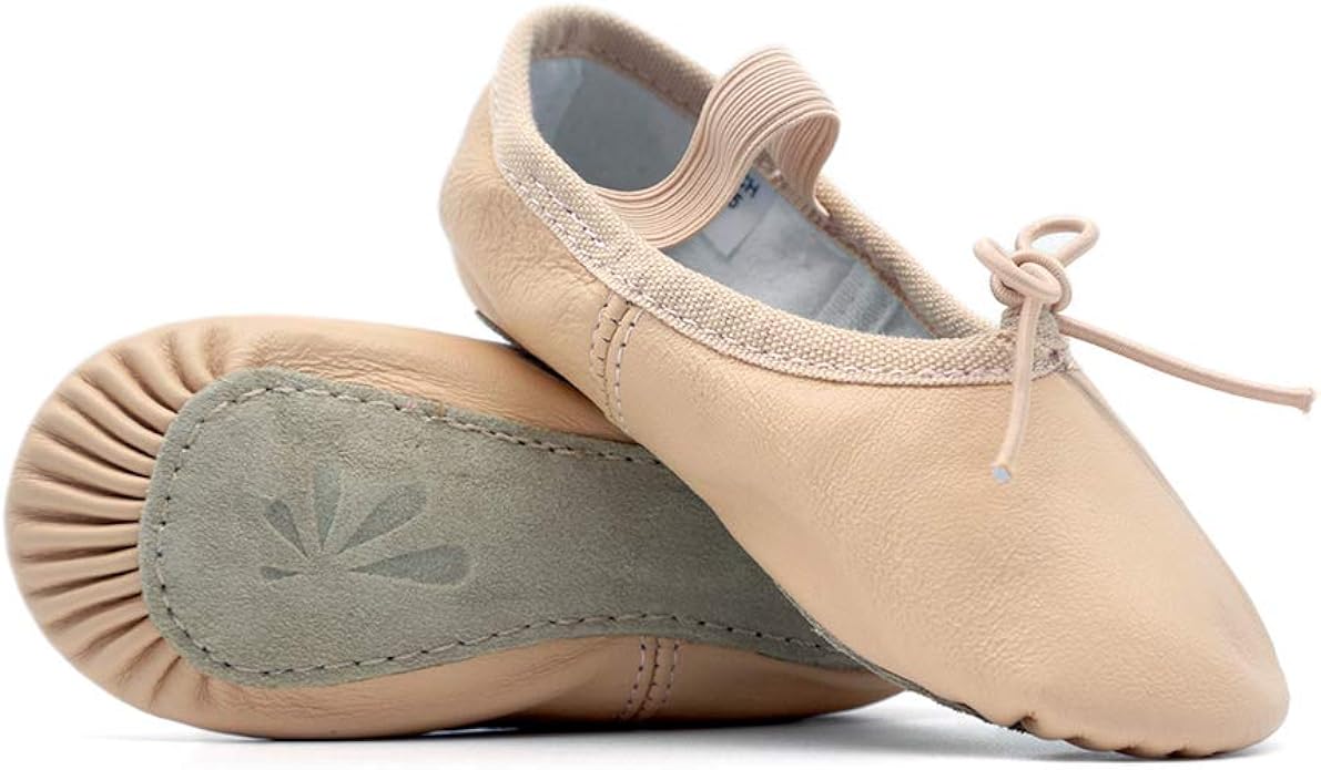 DANCEYOU Chaussons de danse en cuir véritable de qualité supérieure ...