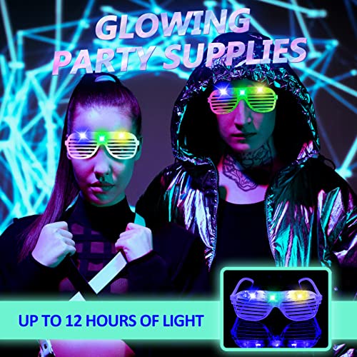 25 Pack LED Glasses Glow Sticks Glasses Halloween Party Favors Supplies ...