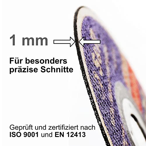 S&R Discos Radial 115x1 mm Corte Metal Hierro Acero INOX. Juego 25 ...