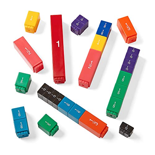 hand2mind Rainbow Fraction Tower Cubes, Montessori Math Materials ...