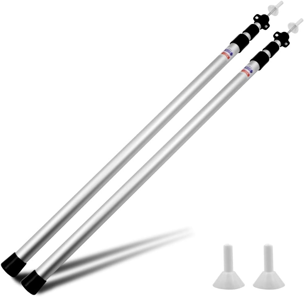 GEERTOP Tent Poles, Awning Poles Set 2pcs, Aluminium Adjustable ...