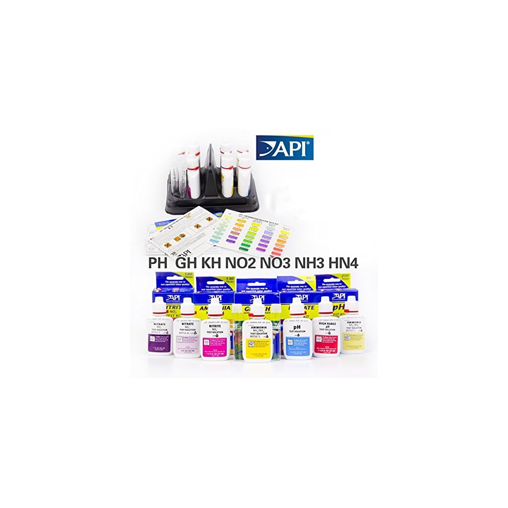 API test kit PH NO2 NO3 NH3 NH4 PH GH KH Ca PO4 fresh marine reef fish ...