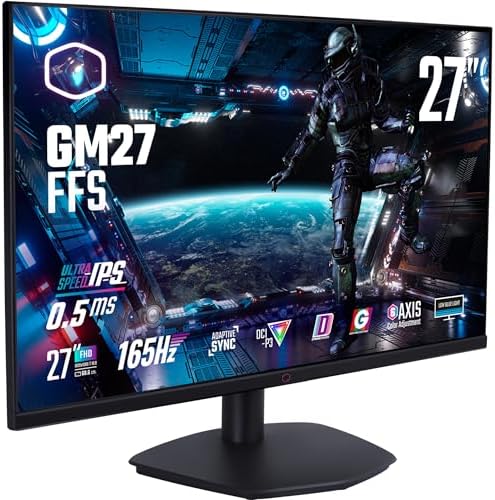 Cooler Master GM27-FFS 27” Gaming Monitor – FHD (1920x1080), 165Hz, 0.5ms MPRT, IPS Panel ...