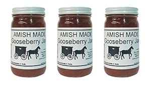 Amazon.com : Amish Jam Gooseberry -"8 Oz. Jar - Qty 3" : Gourmet Jams ...