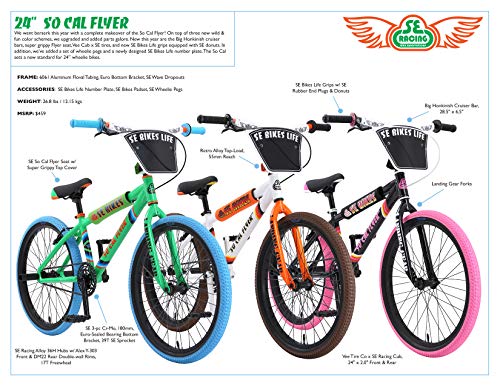 SE So Cal Flyer 24 BMX Bike Green Mens Sz 24in | Pricepulse