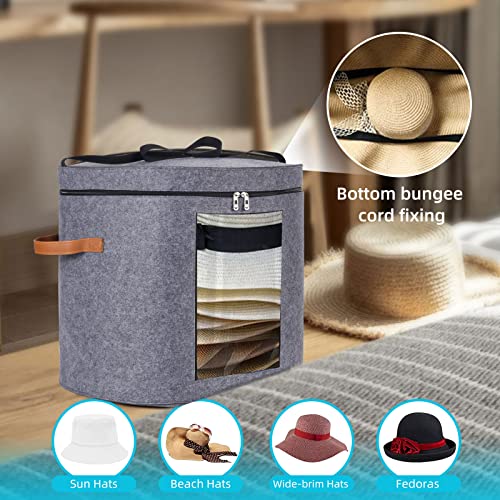 Hat Case For Travel Extra Large Hat Storage Boxes - Foldable Dustproof ...