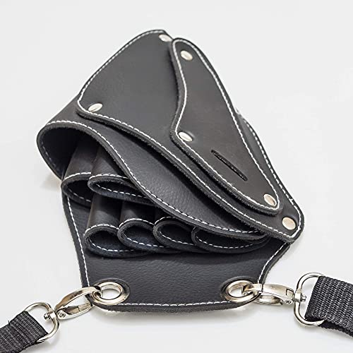 Barber Scissor Pouch Holster with Belt for Hairdressers IKAS, Salon Hair Stylist Barber Scissors ...