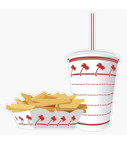 Custom Decals In-N-Out Logo Sticker Vinyl Bumper Sticker Decal ...