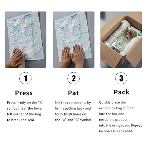 Packing Foam 8-Pack Expanding Foam Shipping Bags (14x16") - Instant ...
