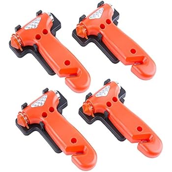 Amazon.com: LOYMR 4 Pack Car Safety Hammer Auto Car Window Glass Hammer Breaker and Auto Safety ...