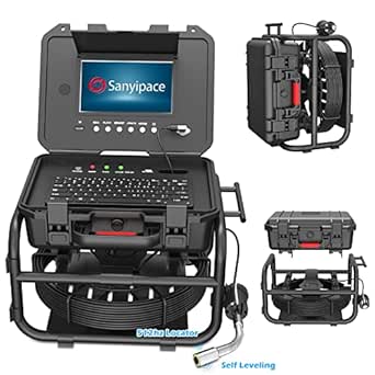 Sanyipace Sewer Inspection Camera, Self-Leveling, 512Hz, 70M Harder ...