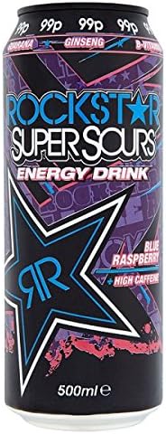 ( 12 Pack ) Rockstar Super Sours Blue Raspberry + High Caffeine Energy ...