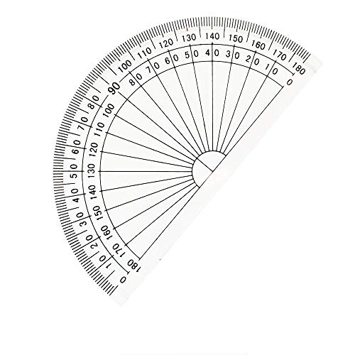 Leline's Plastic Protractor 180 Degree, Student Math Protractors 4 ...