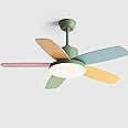 Amazon.com: IBalody Kids Colorful Ceiling Fans with Lights Remote 6 ...