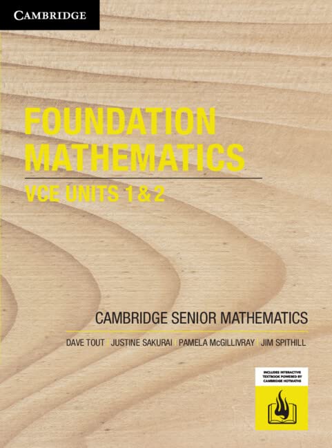 Foundation Mathematics VCE Units 1&2 (Cambridge Senior Mathematics ...