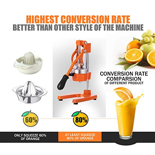 Gowintech Commercial Heavy Duty Cast Iron Hand Press Manual Orange ...